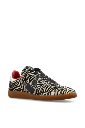 Isabel Marant Étoile Bryce Zebra Print Leather Low Top Sneakers