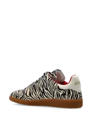 Isabel Marant Étoile Bryce Zebra Print Leather Low Top Sneakers