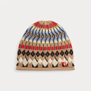 Ralph Lauren Fair Isle Wool-blend Beanie - Camel