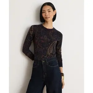 Ralph Lauren Paisley Cotton-modal Sweater