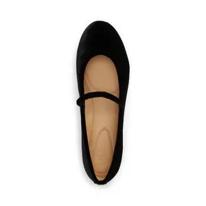 Ralph Lauren Jayna Velvet Mary Jane Flat - Black