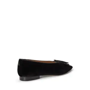Ralph Lauren Audri Bow-trim Velvet Ballet Flat