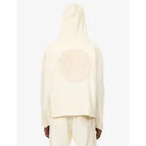 HONOR THE GIFT Denim-panel Cotton-jersey Hoody