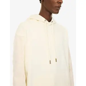 HONOR THE GIFT Denim-panel Cotton-jersey Hoody
