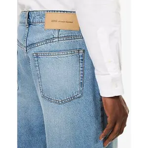 AMI Paris Wide-leg Denim Jeans