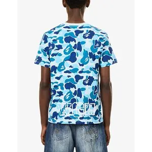 A BATHING APE Abc Camo Shark Graphic Cotton-jersey T-shirt Xxl - Blue
