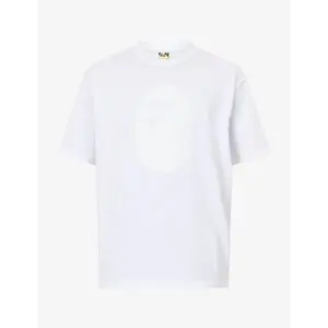 A BATHING APE Tonal Ape Head Relaxed Cotton-jersey T-shirt Xxl - White