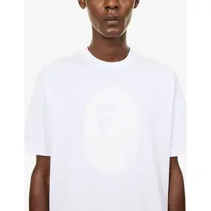 A BATHING APE Tonal Ape Head Relaxed Cotton-jersey T-shirt Xxl