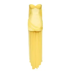 POST MERIDIEM Mini Corset Dress With Train