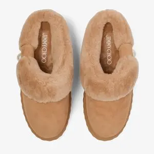 JIMMY CHOO Round Toe Mules With Pearl Embellishments