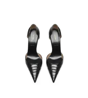 TOM FORD Semi Shiny Printed Python Spire D'orsay Pump