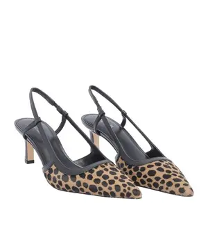 Michael Kors Alora Leopard Printed Slingback Pumps