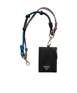 Prada Leather Card Holder - Black