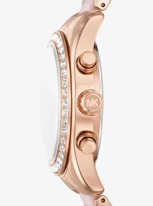 Michael Kors Lexington Pavé -tone And Ceramic Watch In By