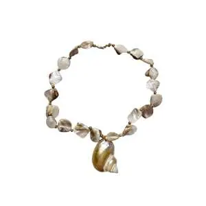 OHSUN Anse Shell Necklace With Gold-tone Accents - Yellow