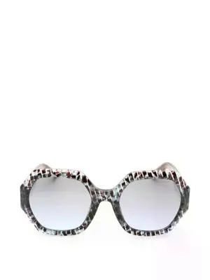 Chopard Oversized Geometric-frame Sunglasses - Blue