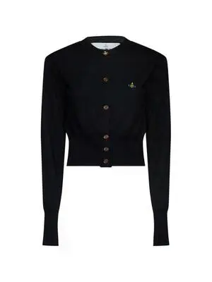 VIVIENNE WESTWOOD Orb-embroidered Cropped Cardigan