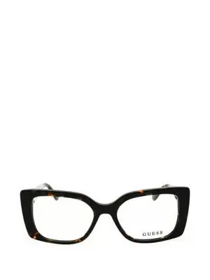 Guess Tortoiseshell-effect Rectangle-frame Glasses - Brown