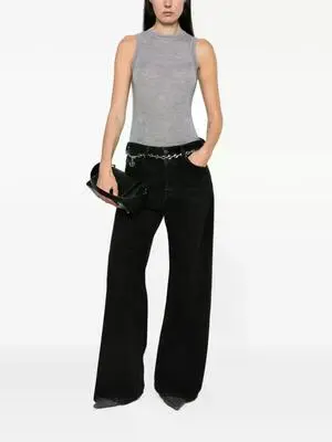 EMERSON RENALDI Ribbed-knit T-shirt - Grey