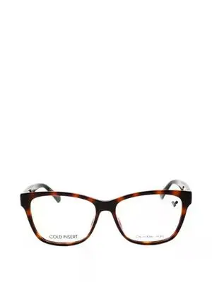 Calvin Klein Tortoiseshell-effect Rectangle-frame Glasses - Brown