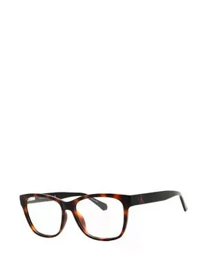 Calvin Klein Tortoiseshell-effect Rectangle-frame Eyeglasses
