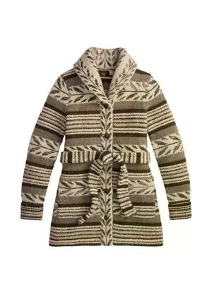Ralph Lauren Patterned Belted Cardigan