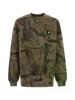 Carhartt Work In Progress Feather Tree Camouflage-print Long-sleeved T-shirt