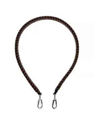 Loewe Braided Leather Bag Strap - Black