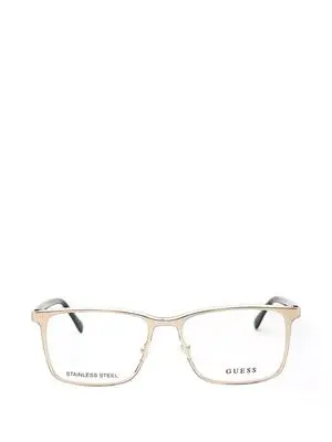 Guess Rectangle-frame Glasses - Gold