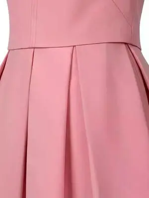 Valentino Garavani Halterneck Bow Detail Pleated Dress