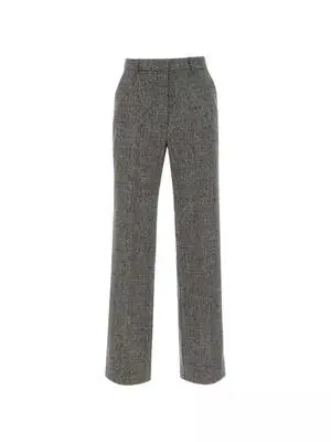 KAOS Micro-textured Straight-leg Trousers - Grey