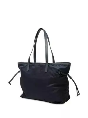 Prada 2013-2026 Saffiano Trimmed Tessuto Tote Bag