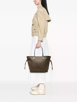 LOUIS VUITTON Damier Ebene Neverfull Mm Tote Bag - Brown