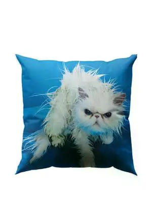 SELETTI Toiletpaper Angry Cat Cushion - Blue
