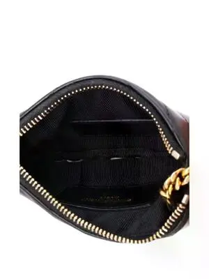 Saint Laurent Monogram Fragments Zip Matelasse Chevron Leather Card Holder