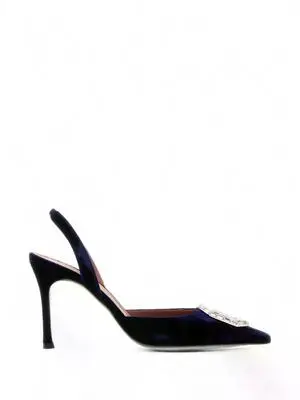 Amina Muaddi Camelia Crystal Embellished Pumps