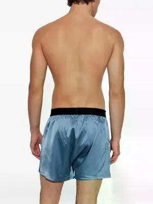 TOM FORD Logo-patch Silk Boxer Shorts