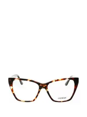 Guess Tortoiseshell-effect Cat-eye Glasses - Brown