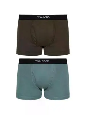 TOM FORD Logo-waistband Boxers - Green