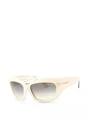 TOM FORD Ivory Cat-eye Sunglasses With Gradient Lenses