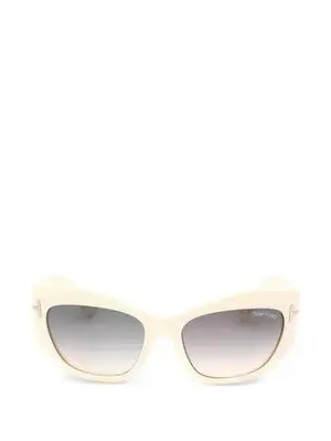 TOM FORD Ivory Cat-eye Sunglasses With Gradient Lenses - Neutrals