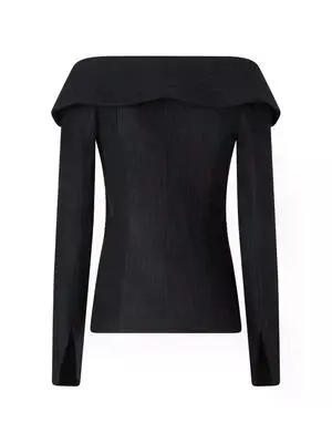 Pinko Off-shoulder Pinstripe Top