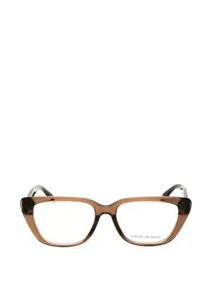 Emporio Armani Cat-eye Frame Glasses - Brown