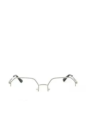 Guess Geometric Frame Eyeglasses - Silver