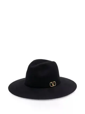 Valentino Garavani Vlogo Signature Wide Brim Hat - Black