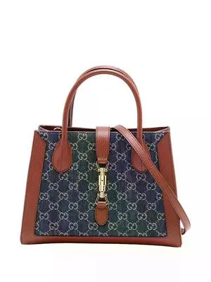 Gucci 2016-2026 Medium Gg Denim Jackie 1961 Tote Satchel