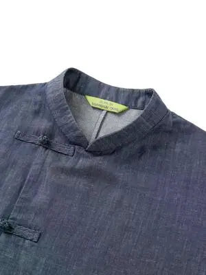 Shanghai Tang Frog-fastening Denim Shirt