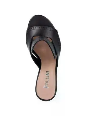 POLLINI Leather Brogue Sandals