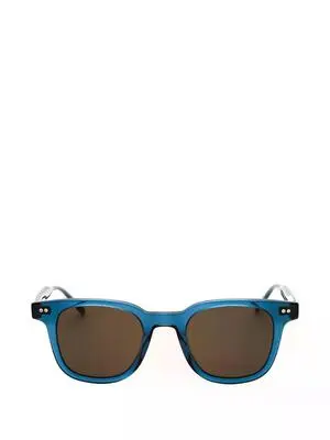Tommy Hilfiger Tommy Hilfiger Rectangle Frame Sunglasses With Silver-Tone Rivet Detailing Blue