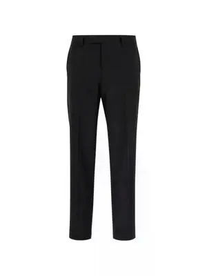 Hugo Genius Slim-fit Trousers In Virgin Wool Twill - Black